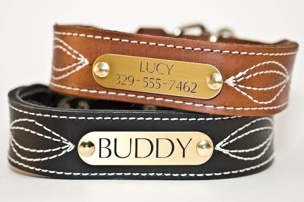 Kippy and Co - Pink Personalized Figure Eight Dog Collar With Engraved Name